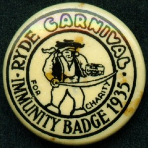 Ryde Carnival Immunity Badge 1935 for charity from the Badge Collectors ...